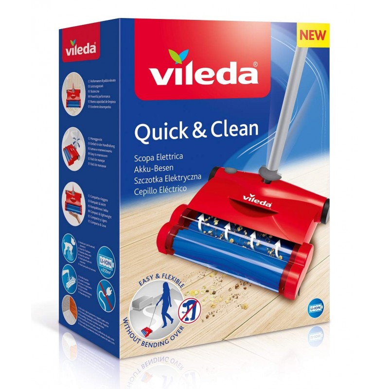 Scopa elettrica senza filo sacco a batteria Vileda Cordless Quick&Clean
